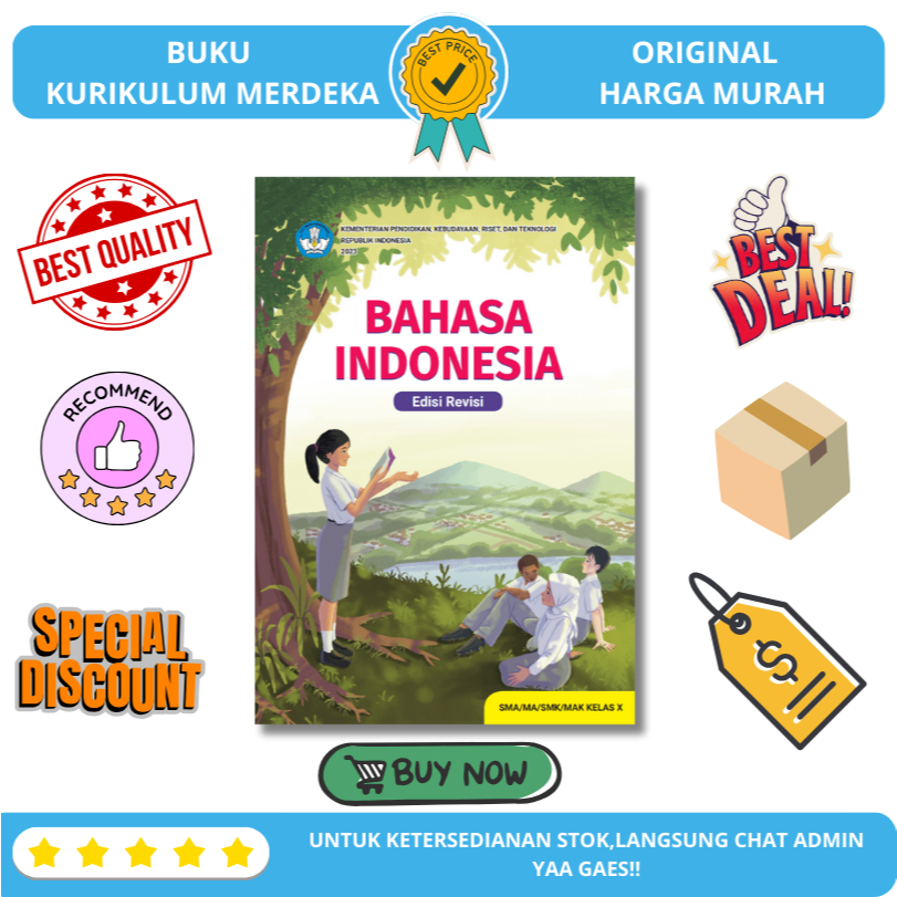 Jual BUKU SISWA BAHASA INDONESIA EDISI REVISI KURIKULUM PENGGERAK-MERDEKA KELAS 10 SMA/SMK ...