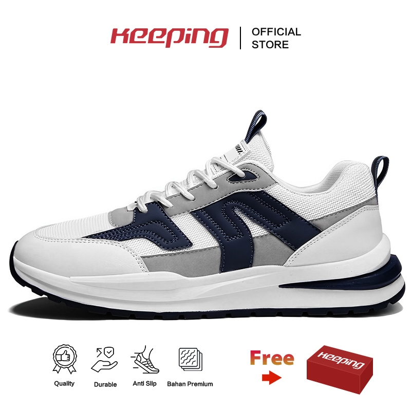 Jual Keeping Sepatu Sneakers Pria Casual Sepatu Cowok Olahraga Sepatu Kets Jalan Sport Shoes ...