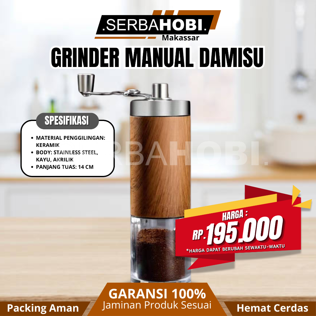 Jual Grinder Manual / Damisu Alat Penggiling Kopi Manual Coffee Grinder ...