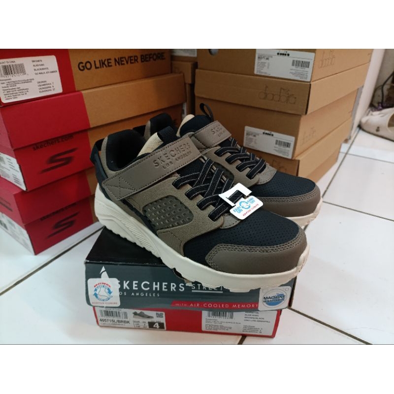 Jual Skechers Uno Lite Gridstill 405715/LBRBK | Shopee Indonesia