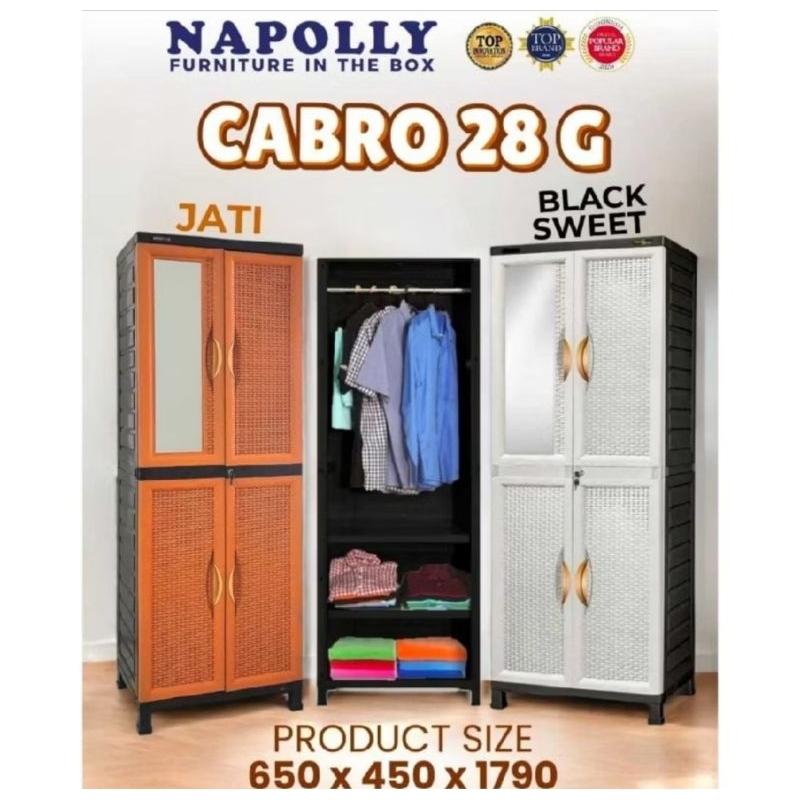Jual Lemari Napolly Gantung kaca Cabro 28G | Shopee Indonesia