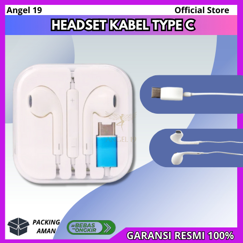 Jual HEADSET KABEL TYPE C - HEADSET KABEL MURAH TERJANGKAU | Shopee ...
