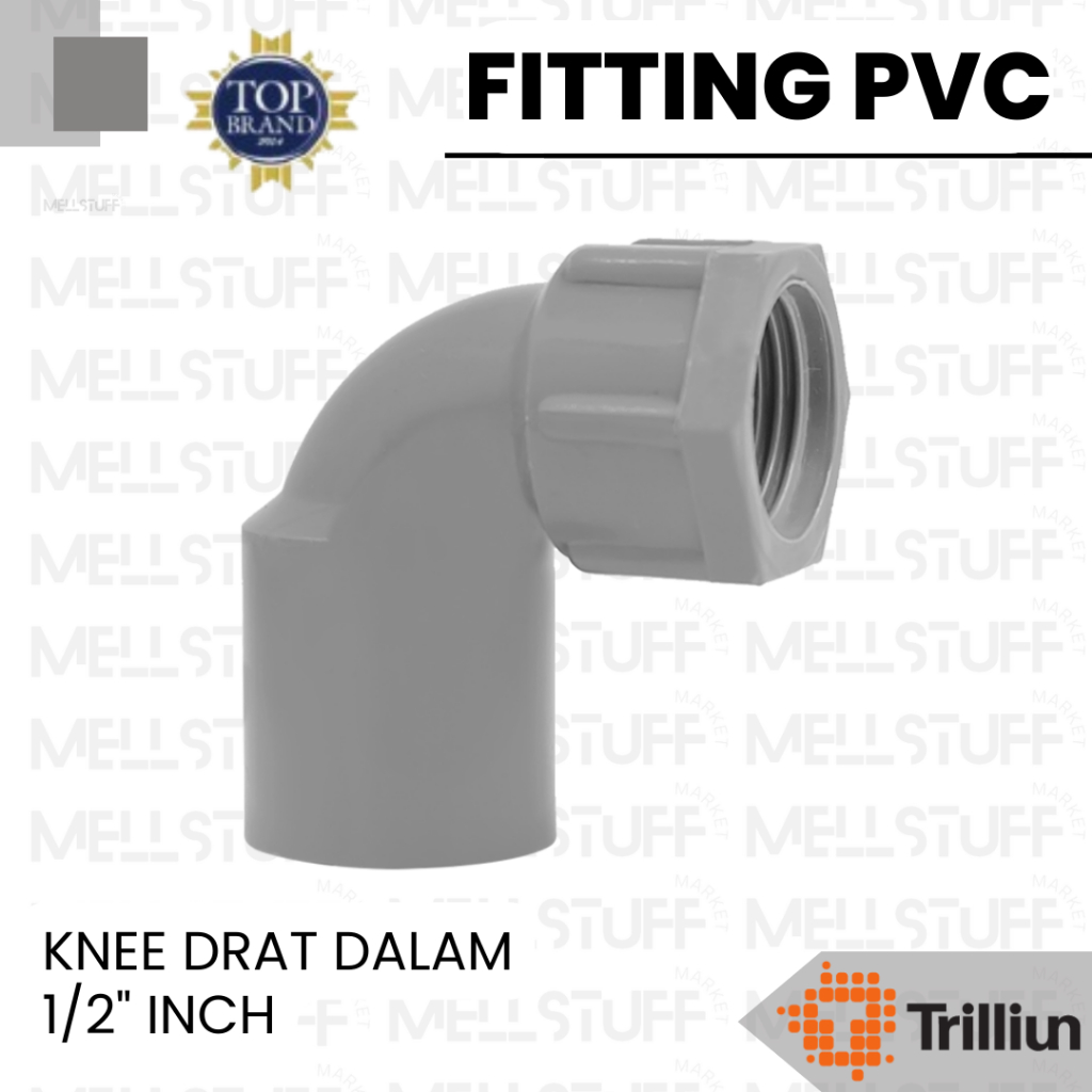 Jual Fitting PVC Knee / Elbow Drat Dalam Ukuran 1/2" x 1/2" Inch Merk ...