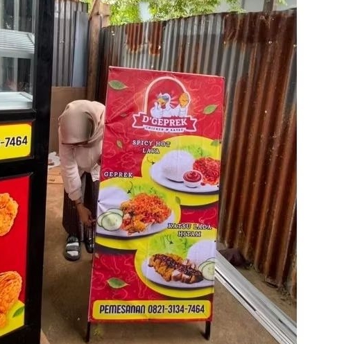 Jual Standing Banner Besi ukuran 140x60 (Wajib Order Extra Bubble Wrap ...