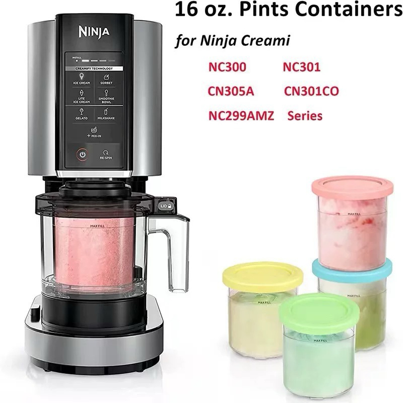 Jual Ready Stock! Ninja Creami Pints Containers (Ninja Creami Pints Cup ...