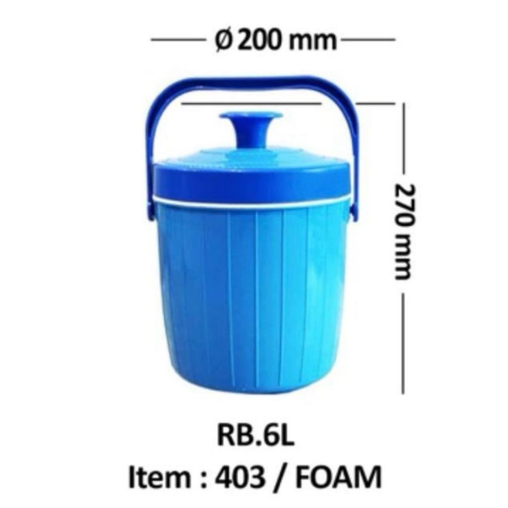 Jual Termos Nasi Thermos Es Batu 6 Liter Nadia Rice & Ice Bucket Ice ...