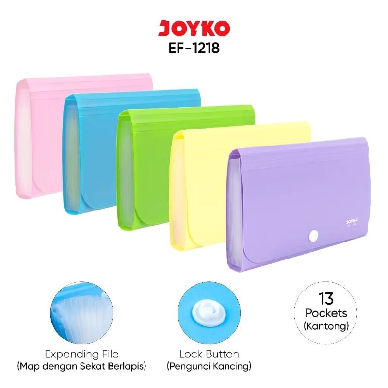 Jual Expanding File Map Harmonika Joyko EF-1218 Giro 13 Pocket Map Bon ...