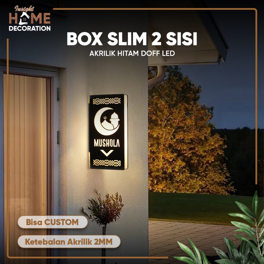Jual Sign Slim Box Akrilik Menyala 2 Sisi 30x15cm Dekorasi Dinding ...