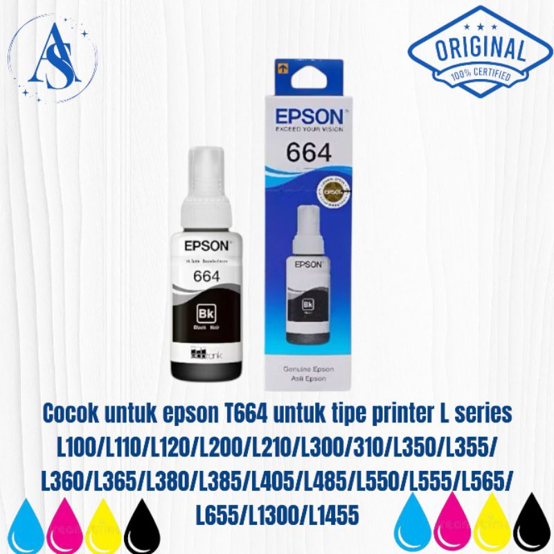Jual TINTA EPSON 664 BLACK ORIGINAL 100% | Shopee Indonesia
