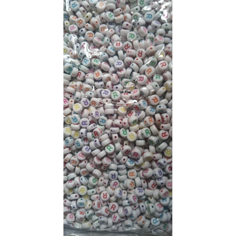 Jual 450gr mote manik huruf R warna 1 pon | Shopee Indonesia