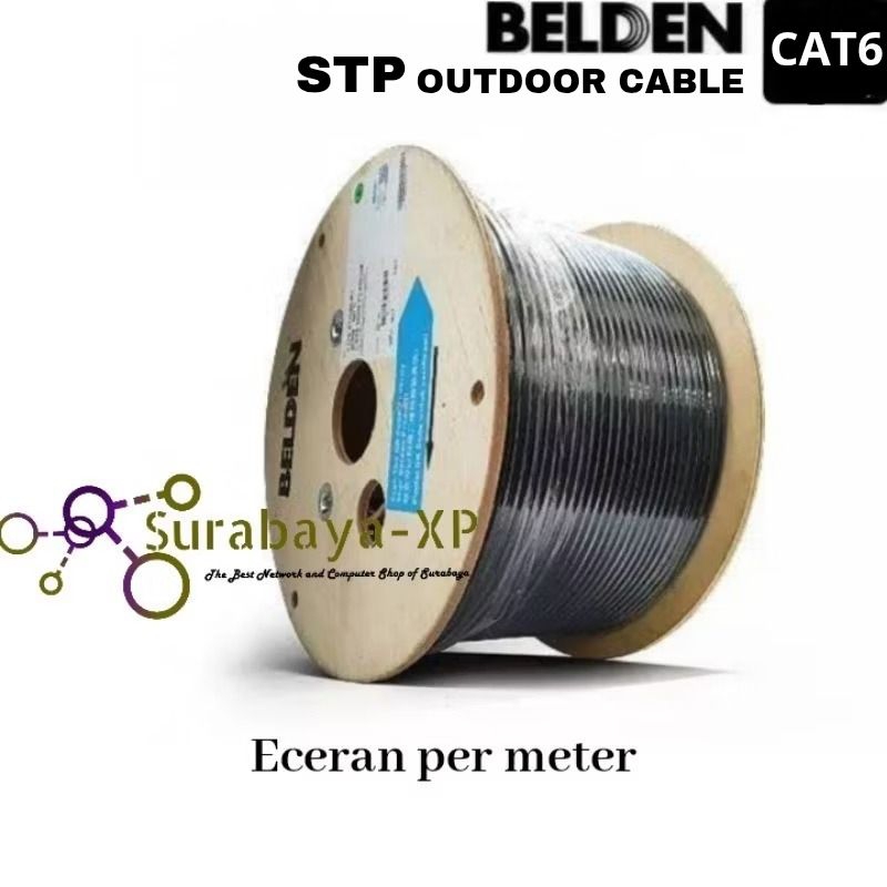 Jual Kabel LAN BELDEN CAT6 STP 50106F Outdoor Eceran Per meter | Shopee ...