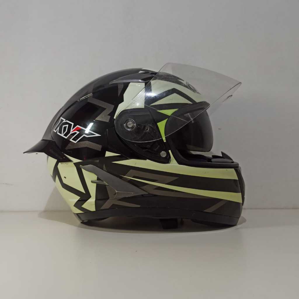 Jual Helm KYT Falcon 2 Ukuran L Hitam Kuning Original | Shopee Indonesia