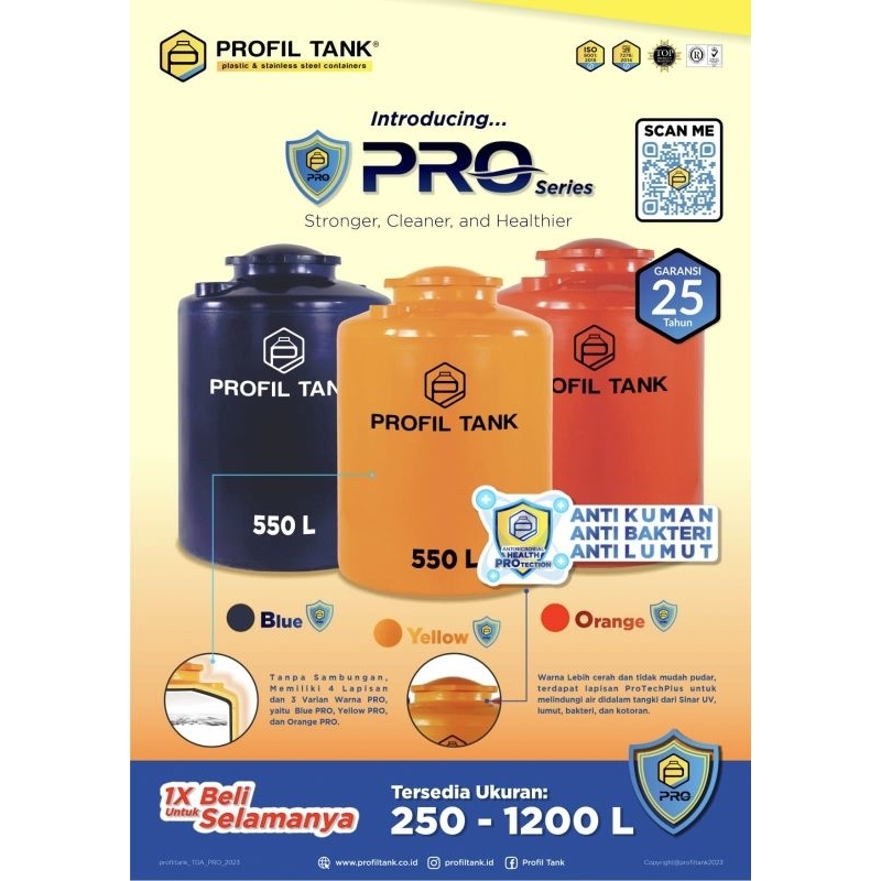 Jual Tanki air/tandon air/toren Profil tank tipe PRO SERIES | Shopee ...