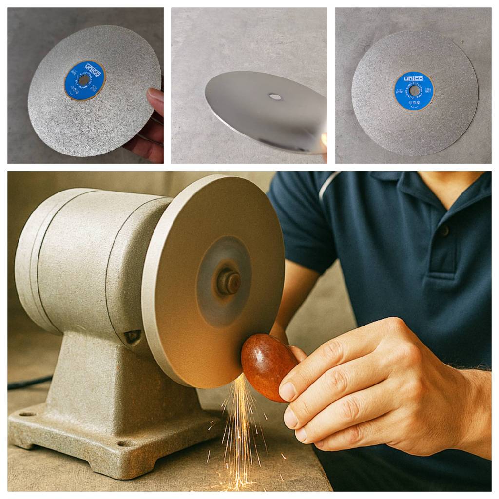 Jual 150mm (6inch) Polishing Diamond Disc Lapping Poles Akik Gem Stone ...