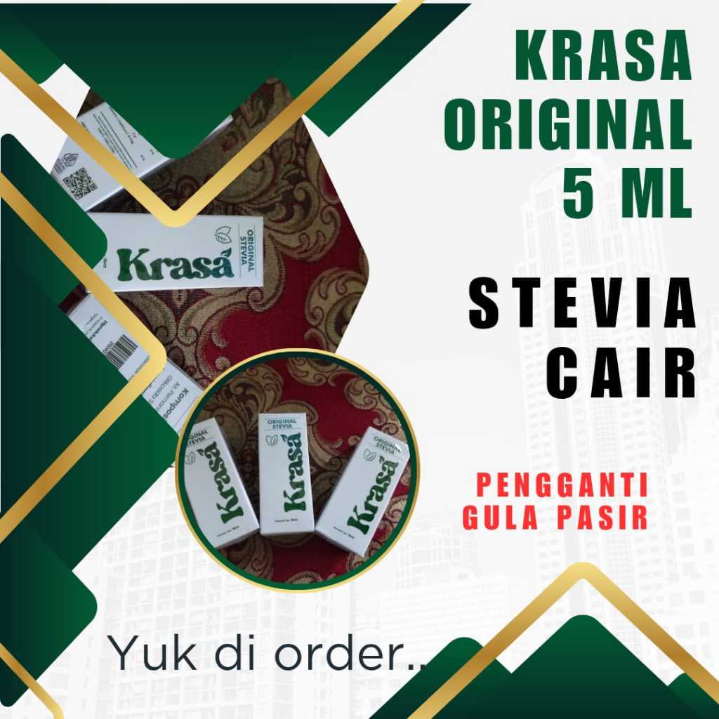 Jual Original Stevia KRASA 5ML | Pemanis Alami Pengganti Gula | Pemanis ...