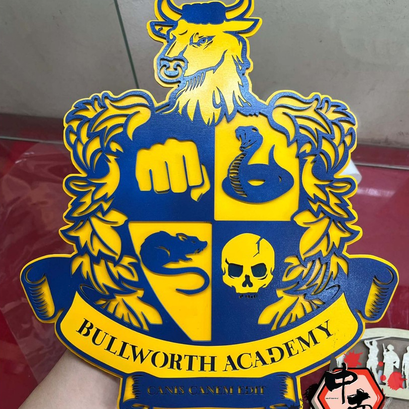 Jual Wall Panel 2 layer Logo Bully Bullworth Academy | Shopee Indonesia