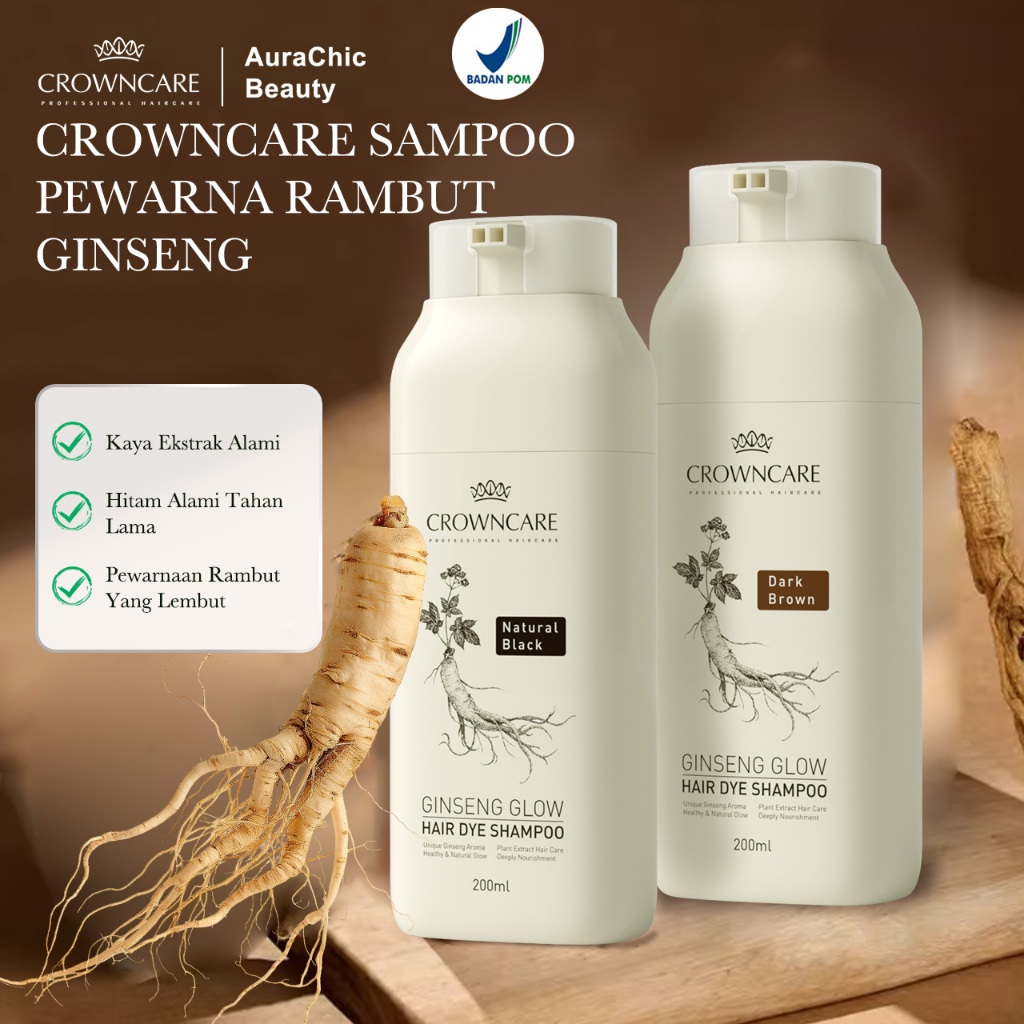 Jual Crowncare Shampoo Penghitam Rambut Uban, Diperkaya Dengan Ekstrak ...