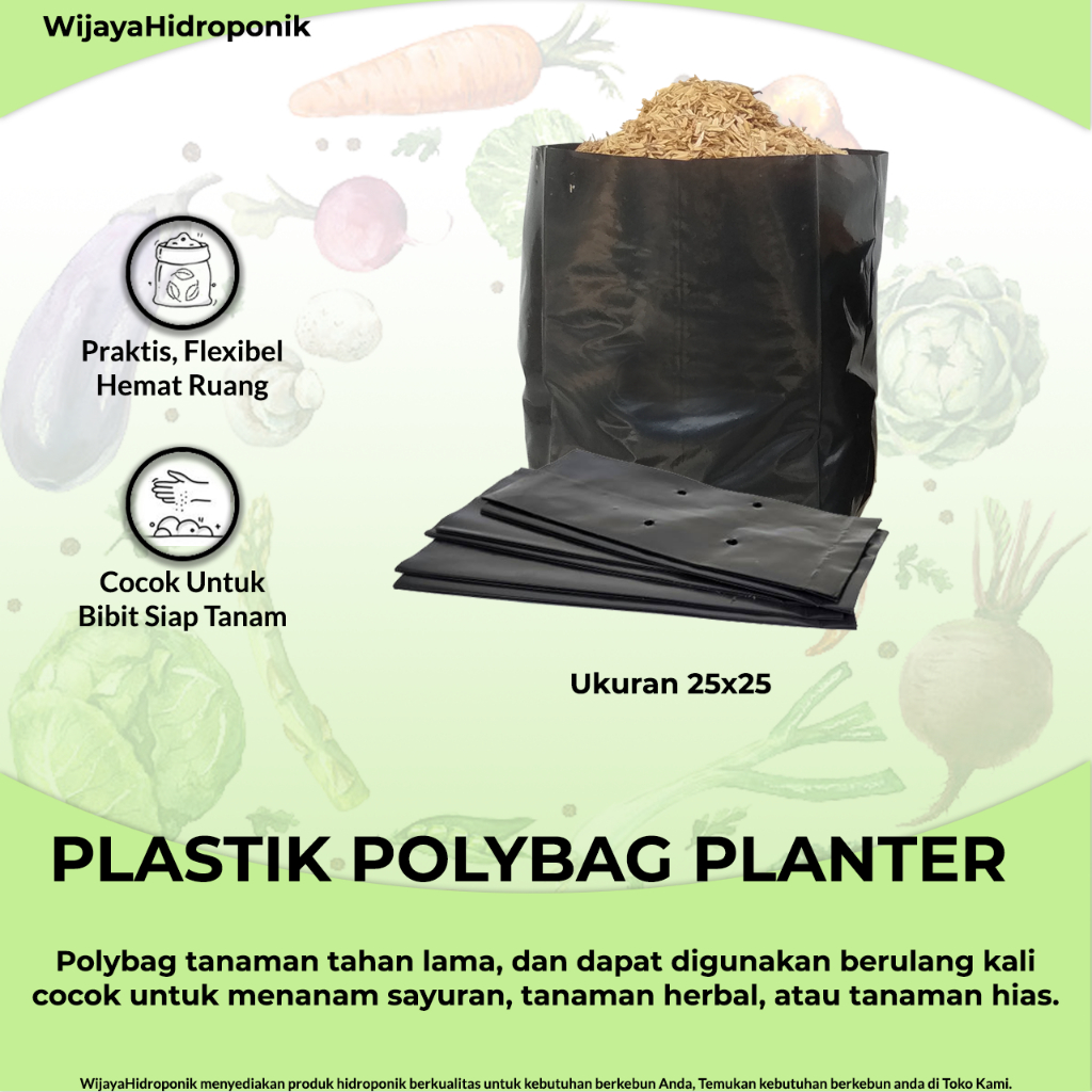 Jual Plastik Polybag Media Tanam Untuk Bibit dan Benih - Satuan > 25x25 ...