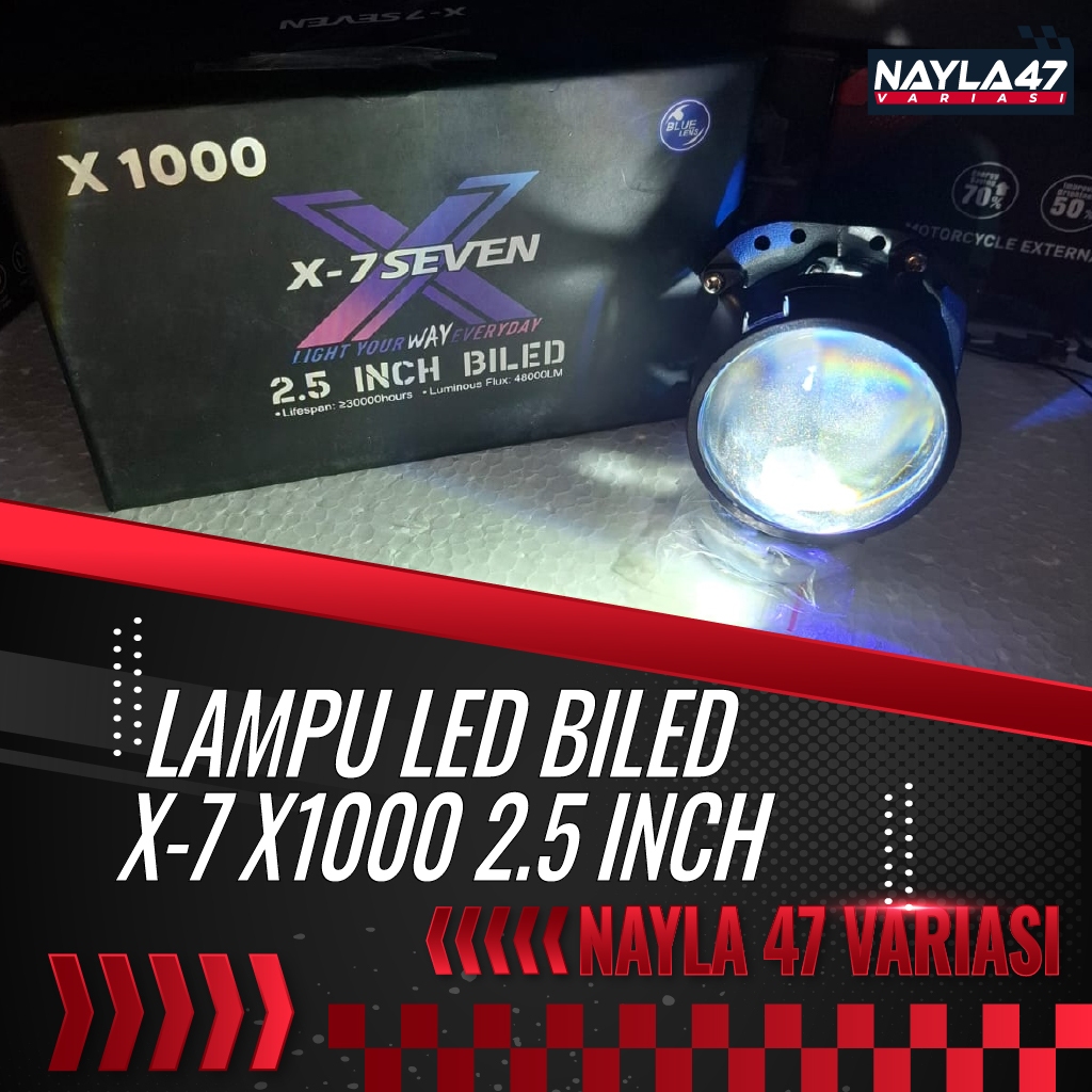 Jual Lampu LED Biled X-7 Seven X1000 2.5 Inch – Projie Motor Mobil, 58 ...