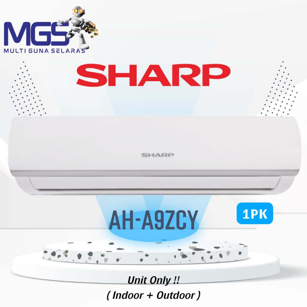 Jual AC Sharp 1 PK Split Standard AH-A9ZCY / 9ZCY Turbo Cool Series ...