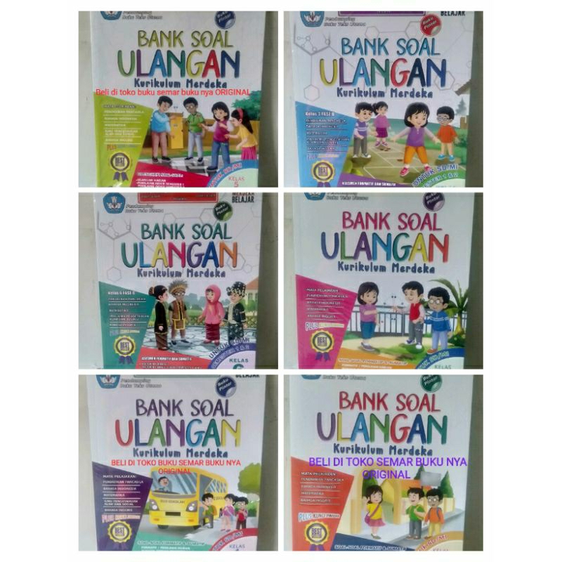 Jual Buku Bank Soal ulangan kurikulum Merdeka kls 1, 2, 3, 4, 5, 6 SD Mi Semester 1 dan 2 ...