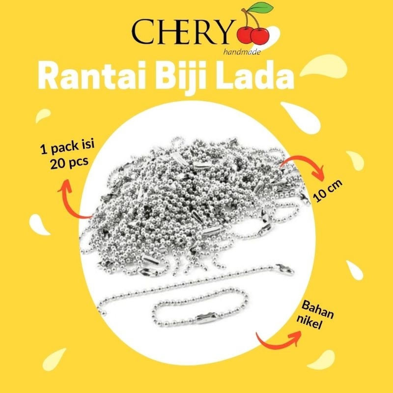 Jual RANTAI BIJI LADA / RANTAI MERICA / RANTAI HANDTAG (1 PACK ISI 20 ...
