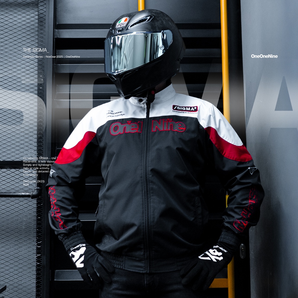 Jual Oneonenine Ksr Jaket Racernine Sigma Black Red Series - Jaket ...