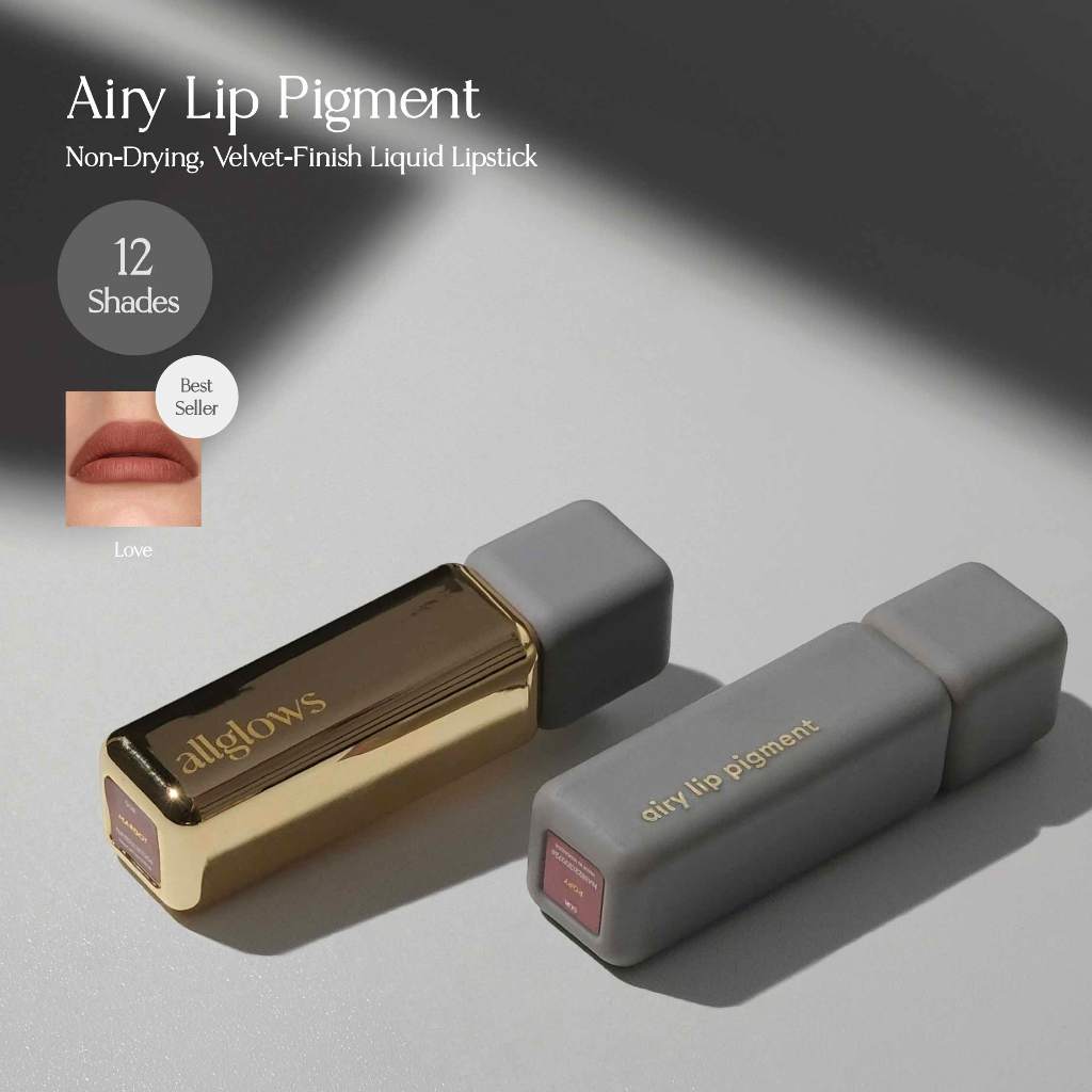 Jual Allglows - Airy Lip Pigment (ALP, Velvet Finish Liquid Lipstick ...
