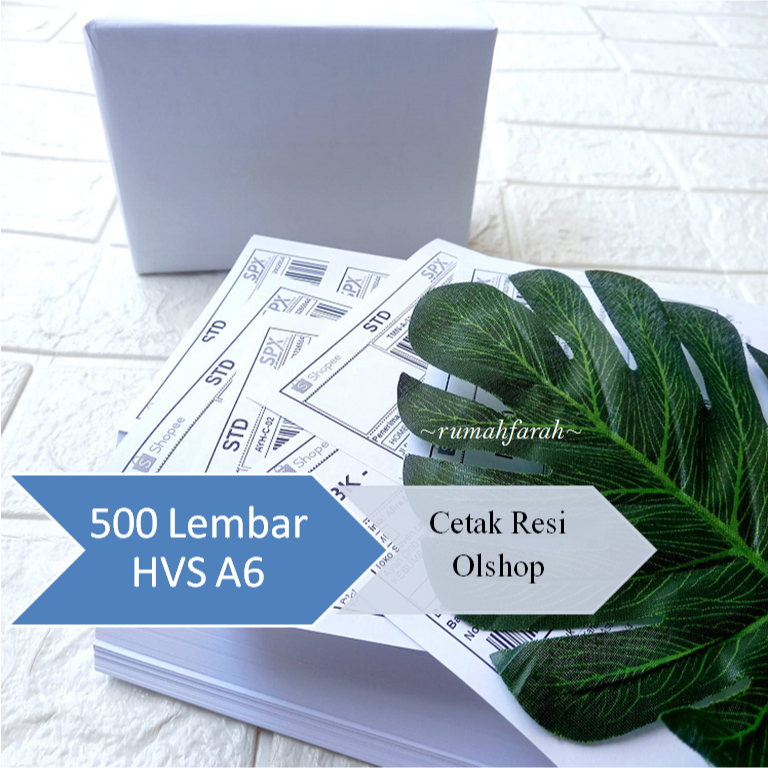 Jual 500 Lembar Kertas HVS A6 Kertas Resi Olshop Print Resi Online 60 ...