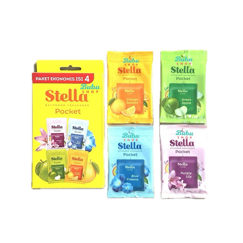Jual Stella bathroom freshener pocket 10 gram isi 4 pcs ( 1 pack isi 4 ...