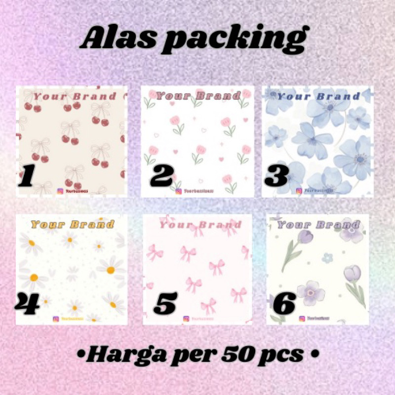 Jual ALAS PACKING ISI 50 || bisa Custom || termurah || ALAS KERTAS ...