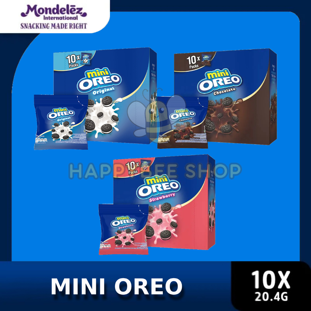 Jual Mini Oreo Biskuit Original | Cokelat | Stroberi | 1 Box isi 10 Pcs ...