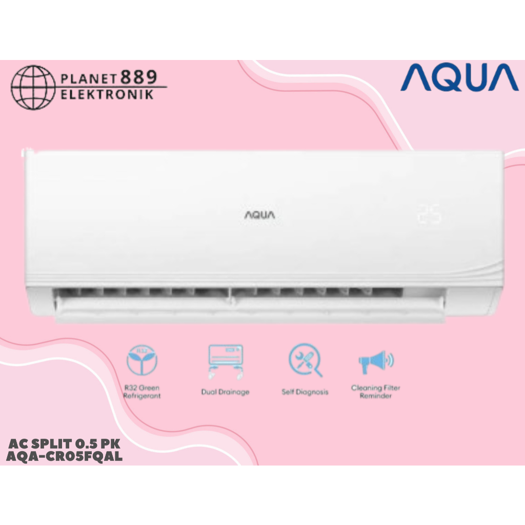 Jual AQUA AQA-KCR5FQDGL AC Split Standard 0.5PK Alat Pendingin Ruangan ...