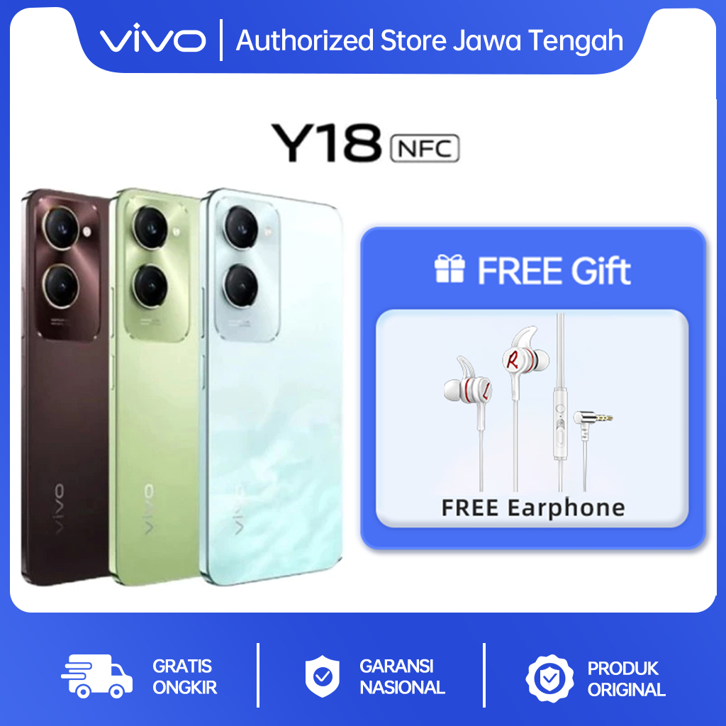 Jual vivo Y18 - NFC Multifunctions, 50MP AI Camera, 5000 mAH+15W ...