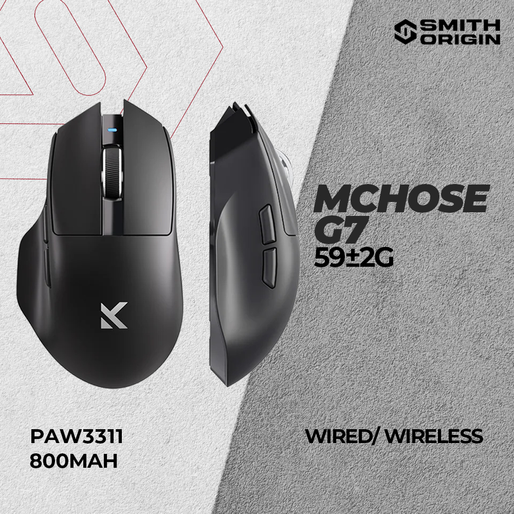 Jual MCHOSE G7 PAW3311 Lightweight Ergonomic Trimode Wireless Mouse ...