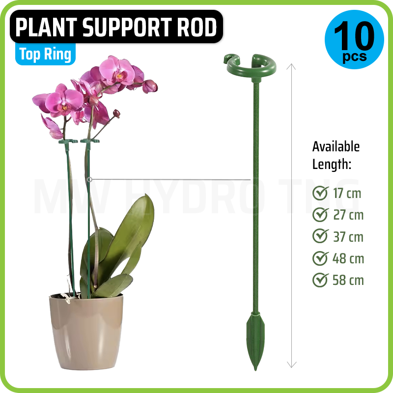Jual 10 Pcs Plant Support Rod with Top Ring - 3 mm Solid Fiberglass ...