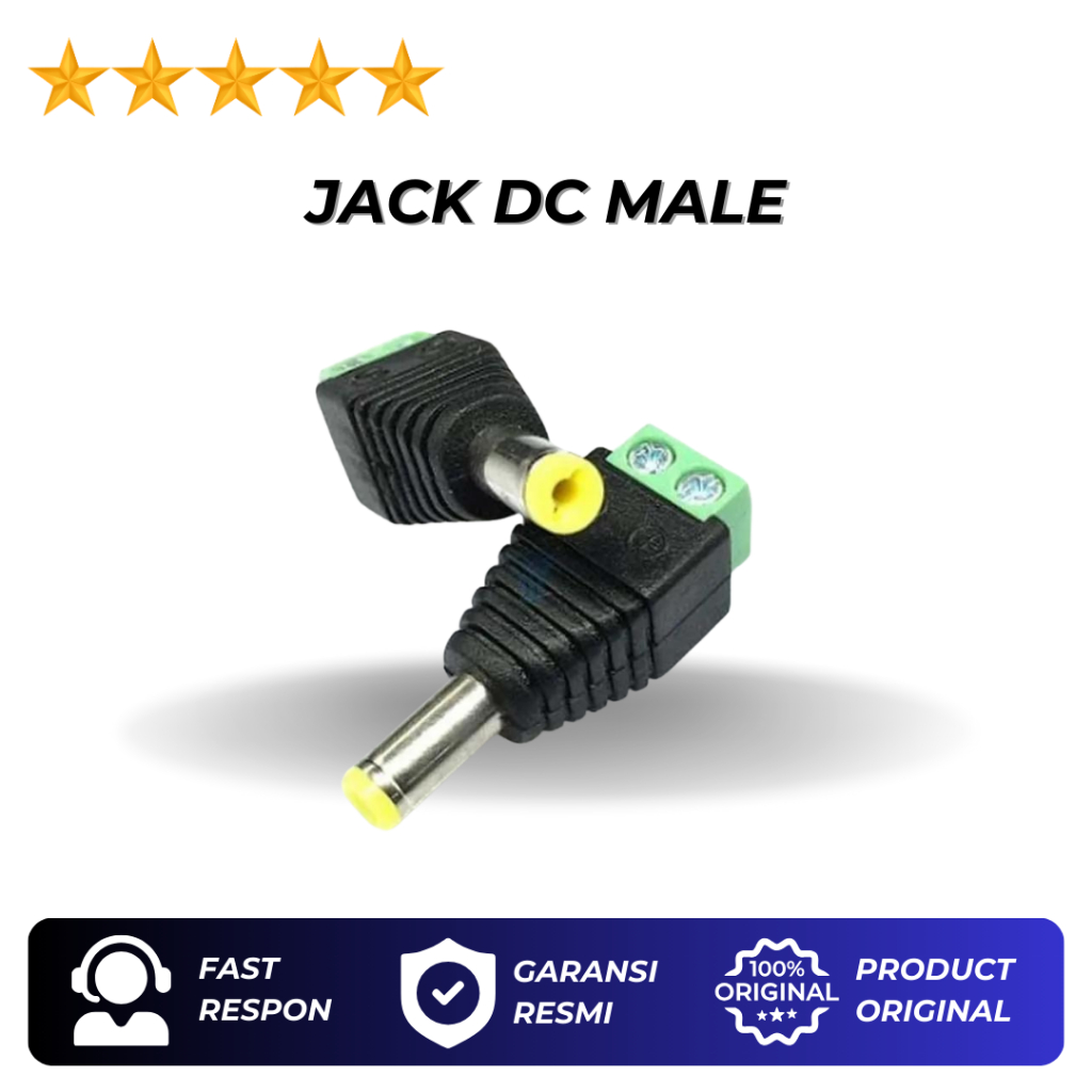 Jual DC JACK DC MALE COWO BAUT SEKRUP LISTRIK 12V PSU / POWER SUPPLY ...