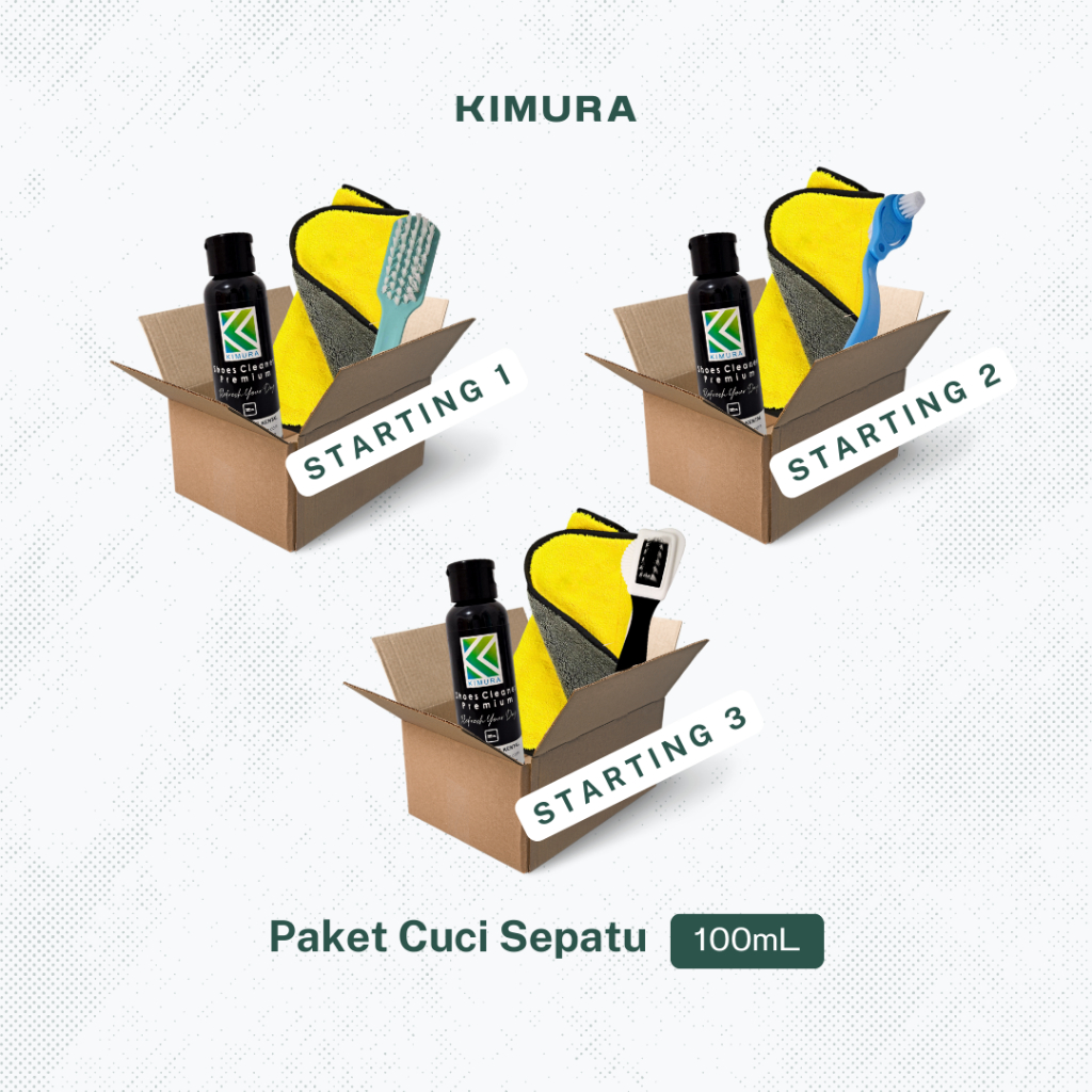 Jual KIMURA - Paket Cuci Sepatu 100mL Mini Pack Hemat | Shopee Indonesia