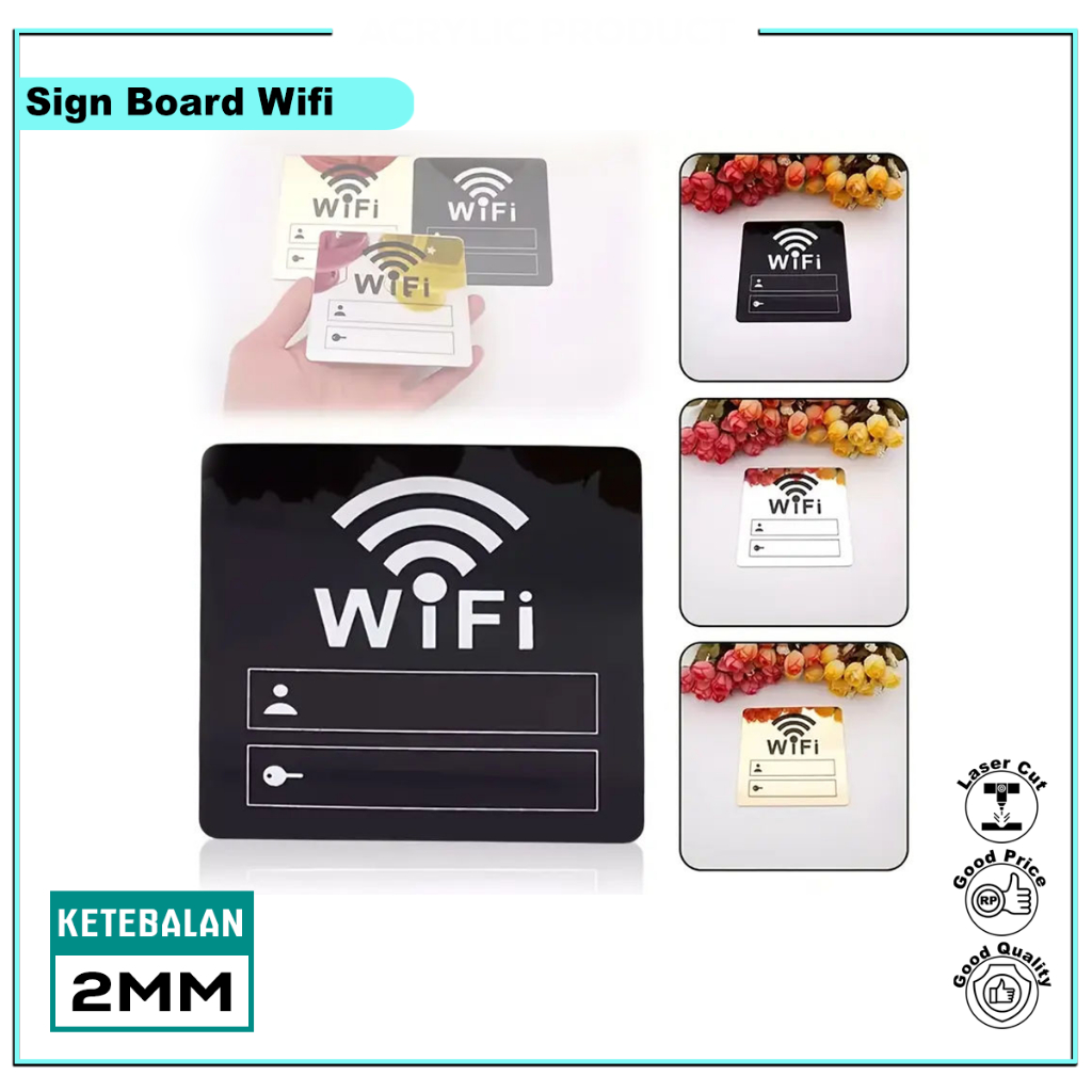 Jual Sign Board Acrylic - Signboard Akrilik WIFI Password SAUV79 ...