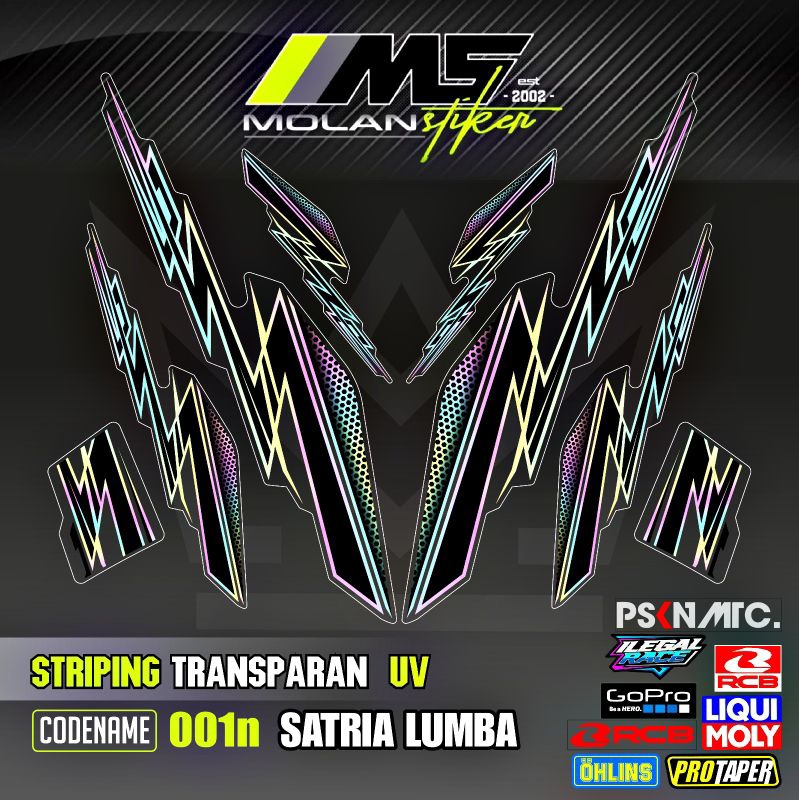 Jual Decal Sticker Striping Variasi Transparan Uv Satria R Lumba Satria ...