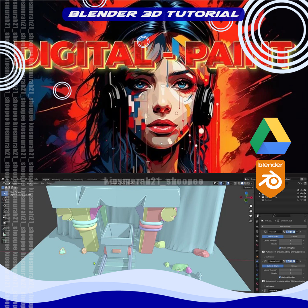 Jual Blender 3D Tutorial Mega Blender Digital Painting A-Z | Shopee Indonesia