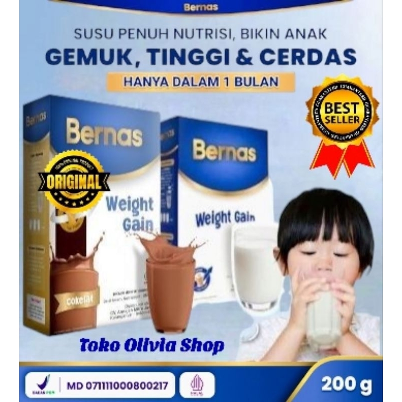 Jual SUSU BERNAS ( 2 BOX ) 100% Original Susu Anak Terbaik Menambah Berat Badan, Tinggi & Tumbuh ...