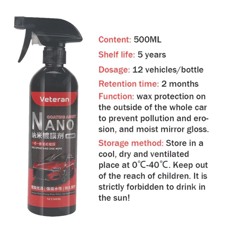 Jual (tanpa alat spray) 500ML Veteran Fantastic Nano ceramic Coating ...