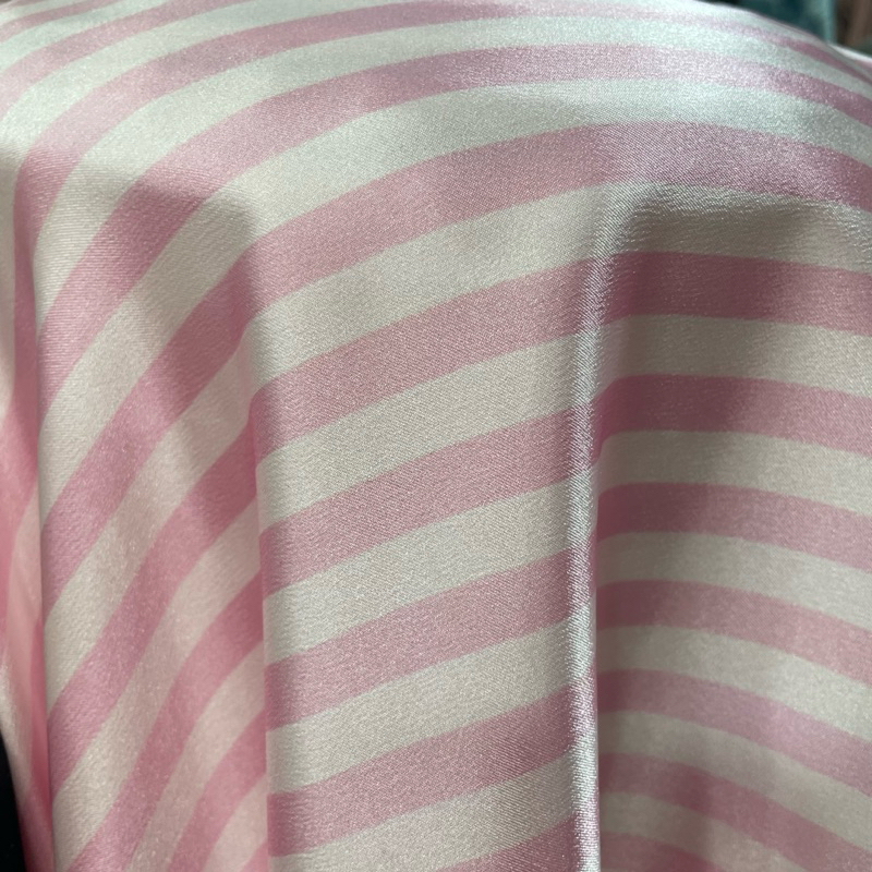 Jual kain baby silk motif salur premium - kain satin baby silk original ...