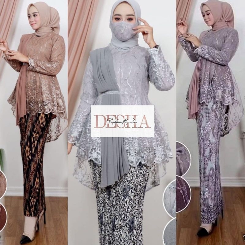 Jual (BAYAR DITUJUAN) ONE SET / ATASAN KEBAYA BLOUSE SELENDANG AUREL REALPICT > SET KEBAYA ...