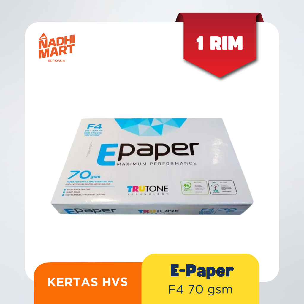 Jual E PAPER KERTAS HVS f4 70GSM KERTAS FOTOCOPY | Shopee Indonesia