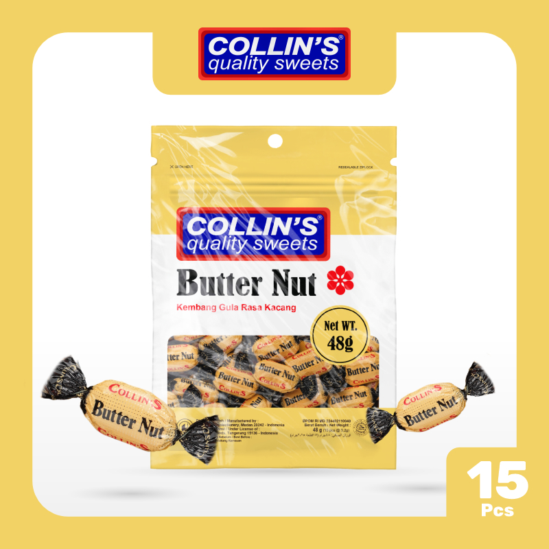Jual Collin's Butter Nut Permen Rasa Mantap Isi 15pcs - 48Gr | Shopee ...