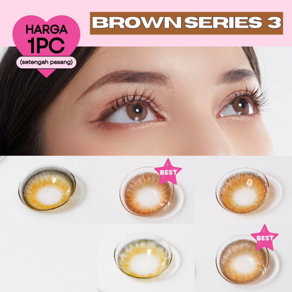 Jual Honeyelens Softlens Brown Series Color III | Soflens Premium Korea ...