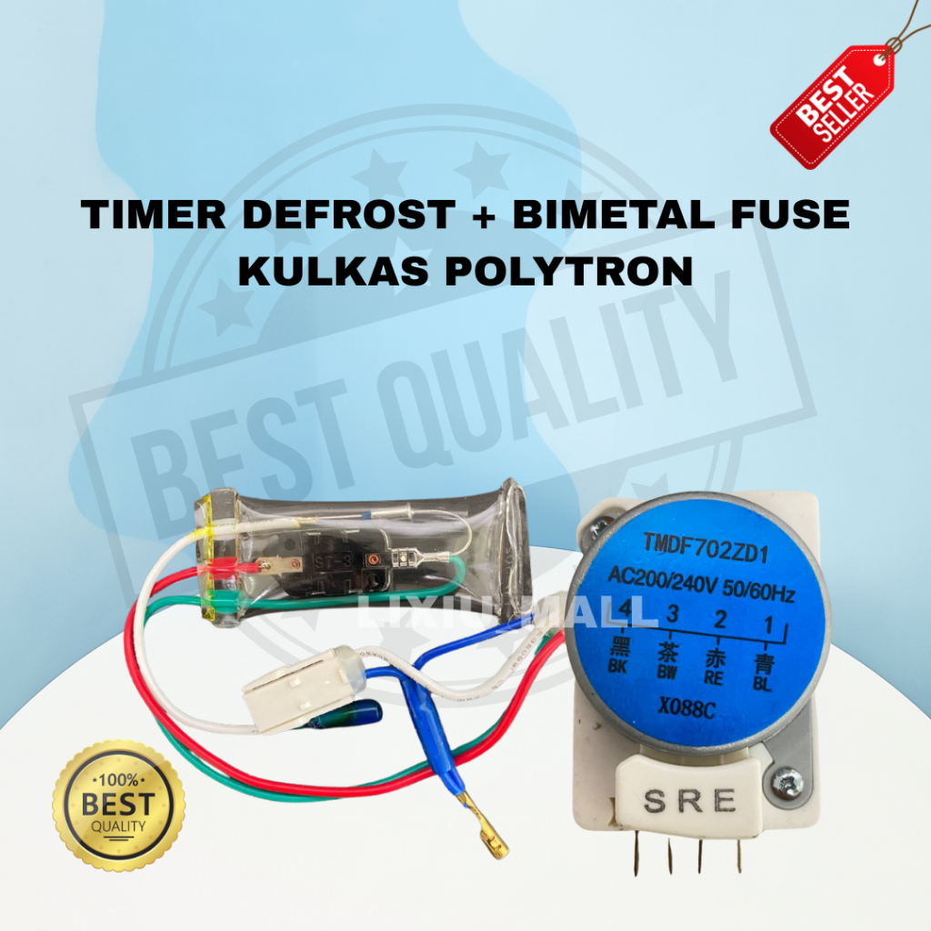 Jual TIMER DEFROST + BIMETAL FUSE KULKAS POLYTRON 2 PINTU | 1 SET ...
