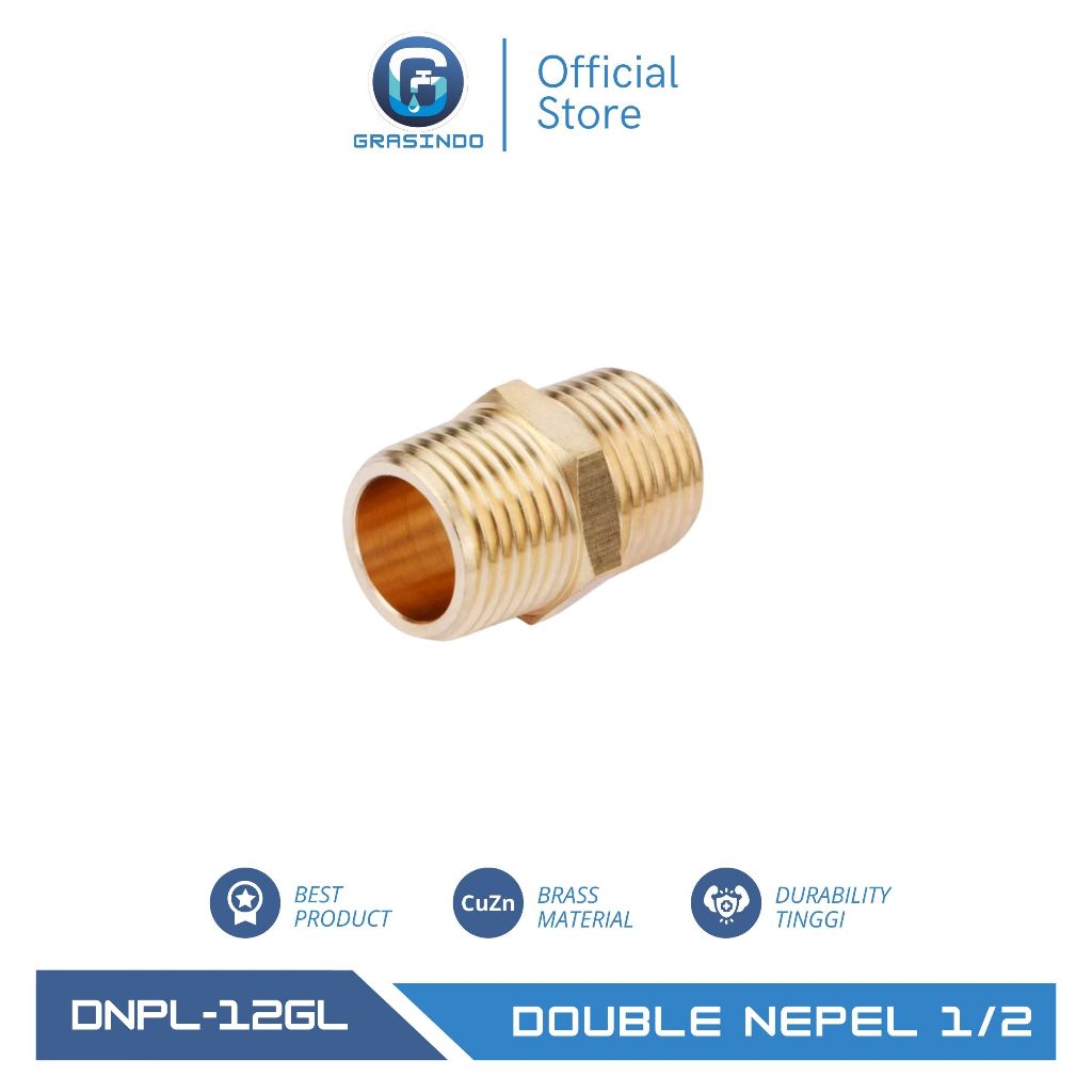 Jual Double Nepel Kuningan 1/2 inch Air Panas Double nipple Brass - Gold | Shopee Indonesia